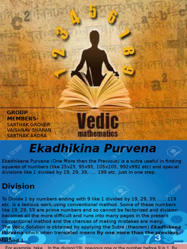 Vedic Maths | Download Free PDF | Division (Mathematics) | Algebra