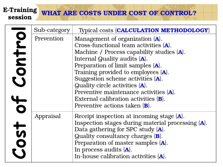 Cost of Control: E-Training Overview | PDF | Business