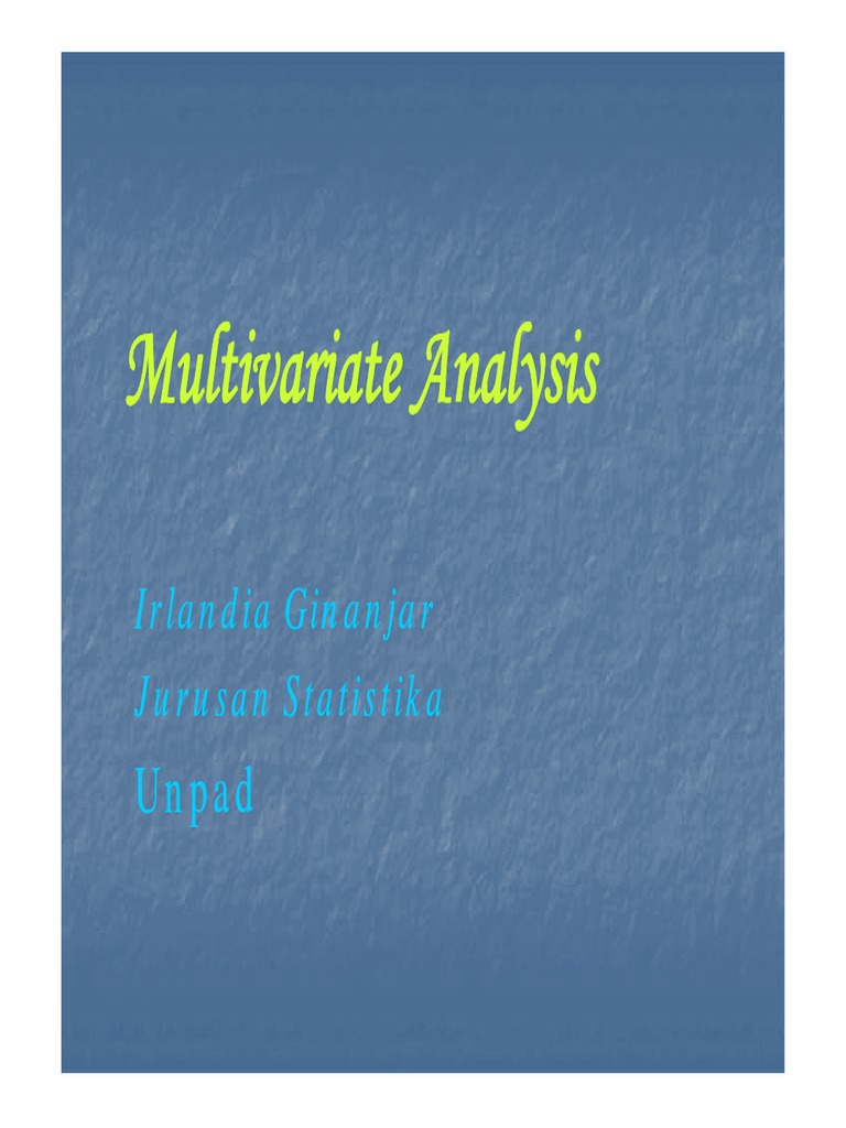 Analisis Multivariat Gusvira Jaya | PDF