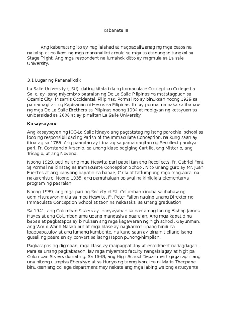 Kabanata III Filipino Research Paper | PDF