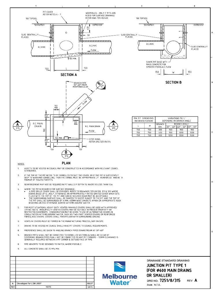 Drawing-No-7251!08!315 Junction Pit Type1 | PDF