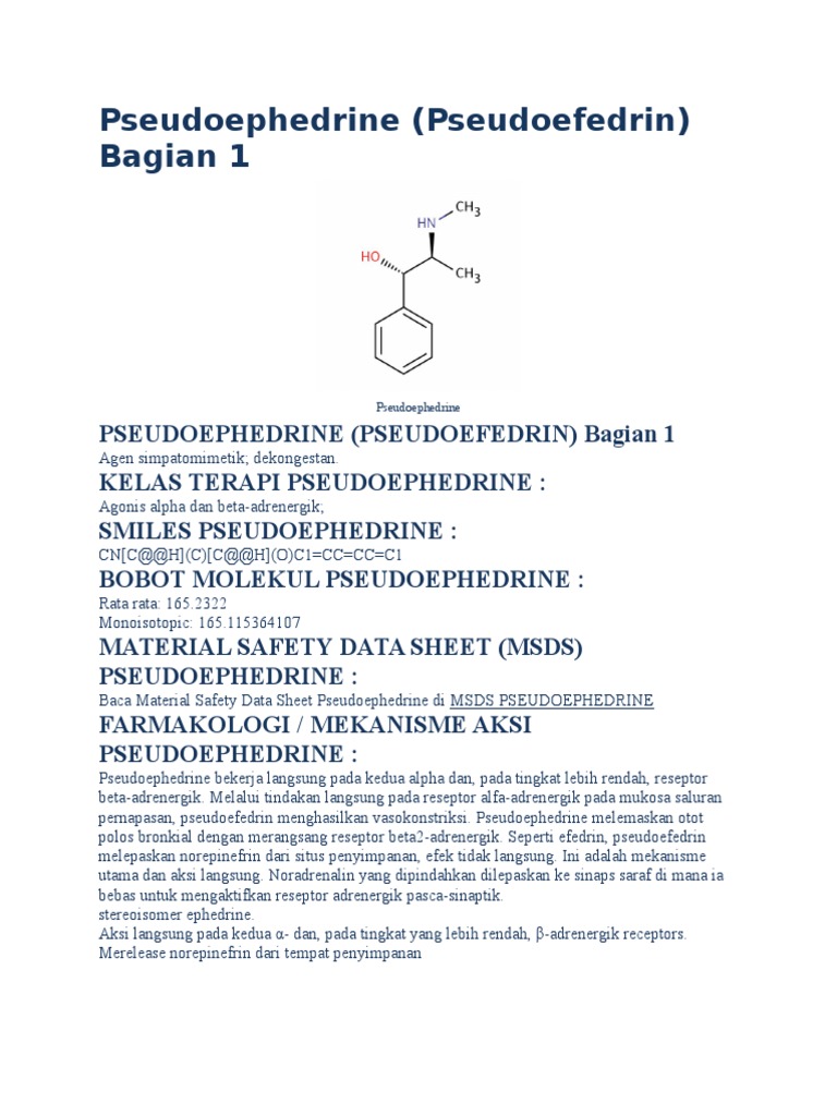 Pseudoephedrine | PDF