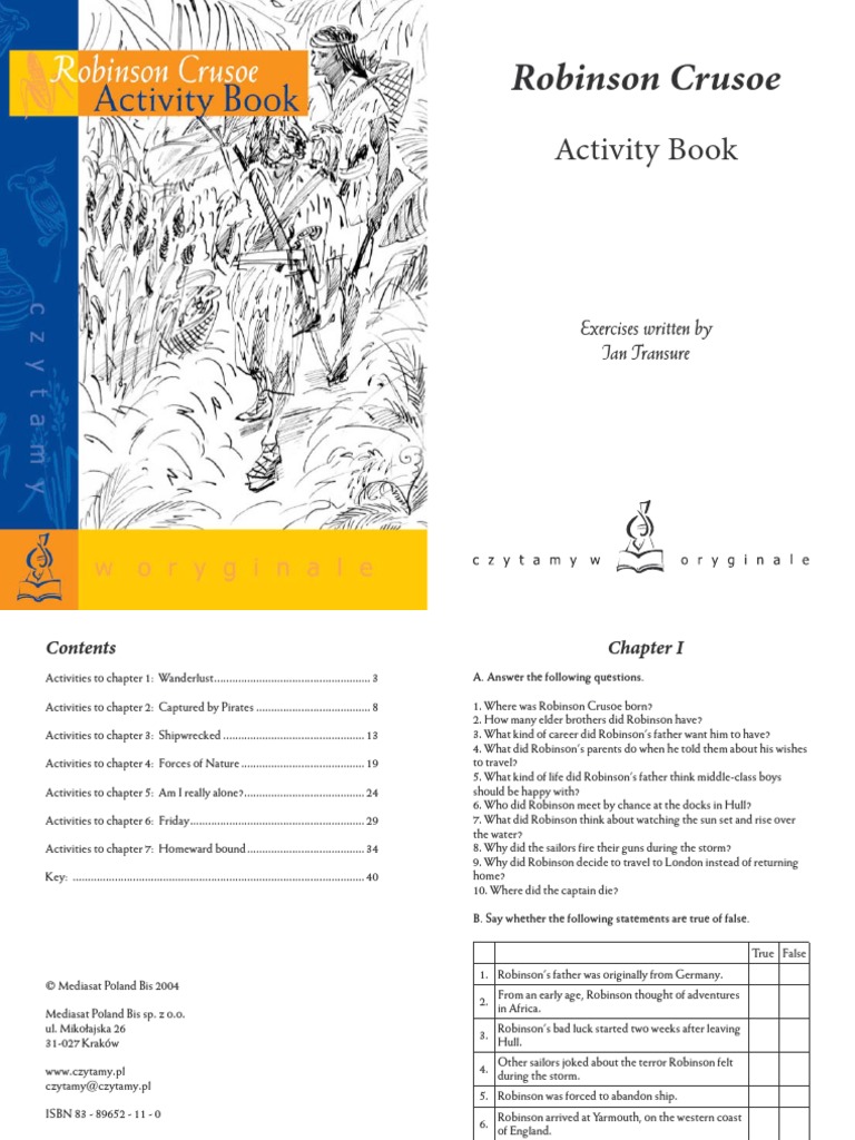 Robinson - Crusoe Activity - Book | PDF | Robinson Crusoe
