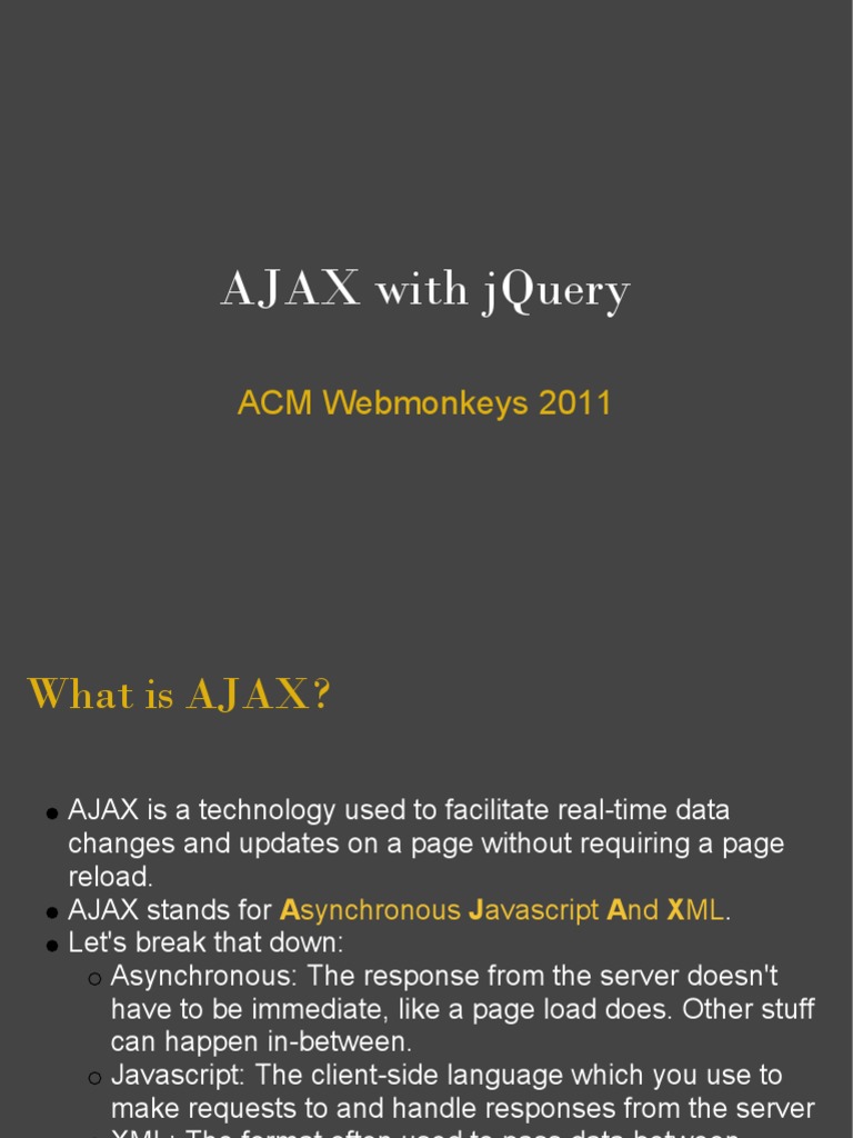 AJAX With JQuery | Download Free PDF | Ajax (Programming) | J Query