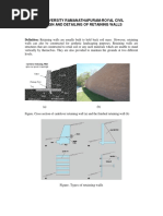 RC Retaining Wall Design Example ACI | PDF | Weight | Force
