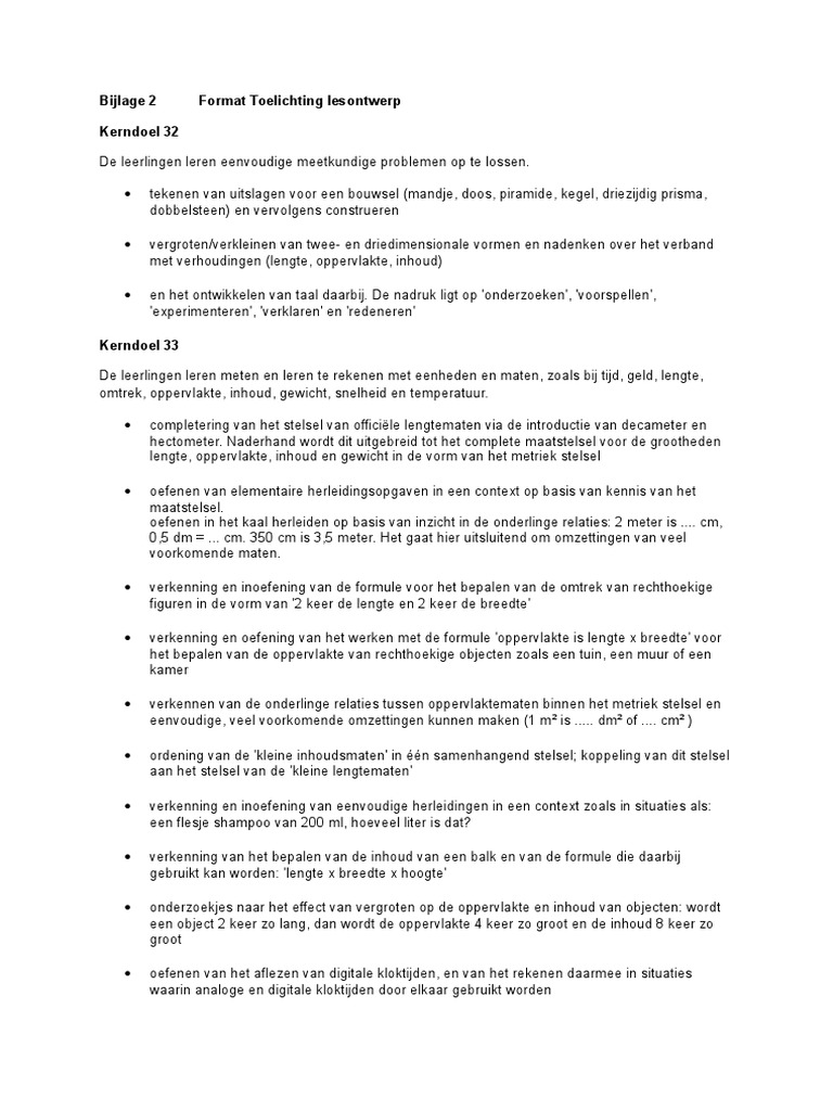 Verantwoording Rekenen - Meten-Meetkunde | PDF