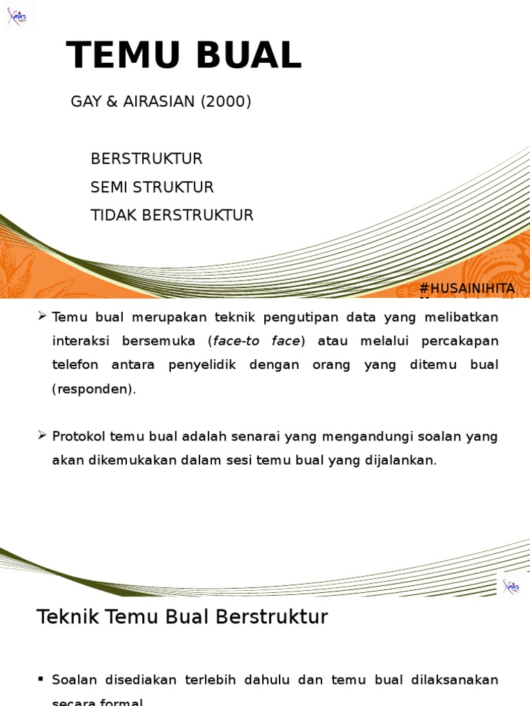 Jenis-jenis Temu Bual dalam Penyelidikan | PDF | Karier & Perkembangan