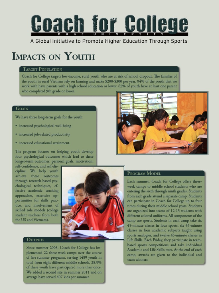 Youth Development Program Impact Report | PDF | Middle Schools ...