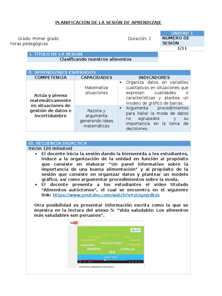 Mat1 U1 Sesion 01 | PDF | Cereales | Alimentos