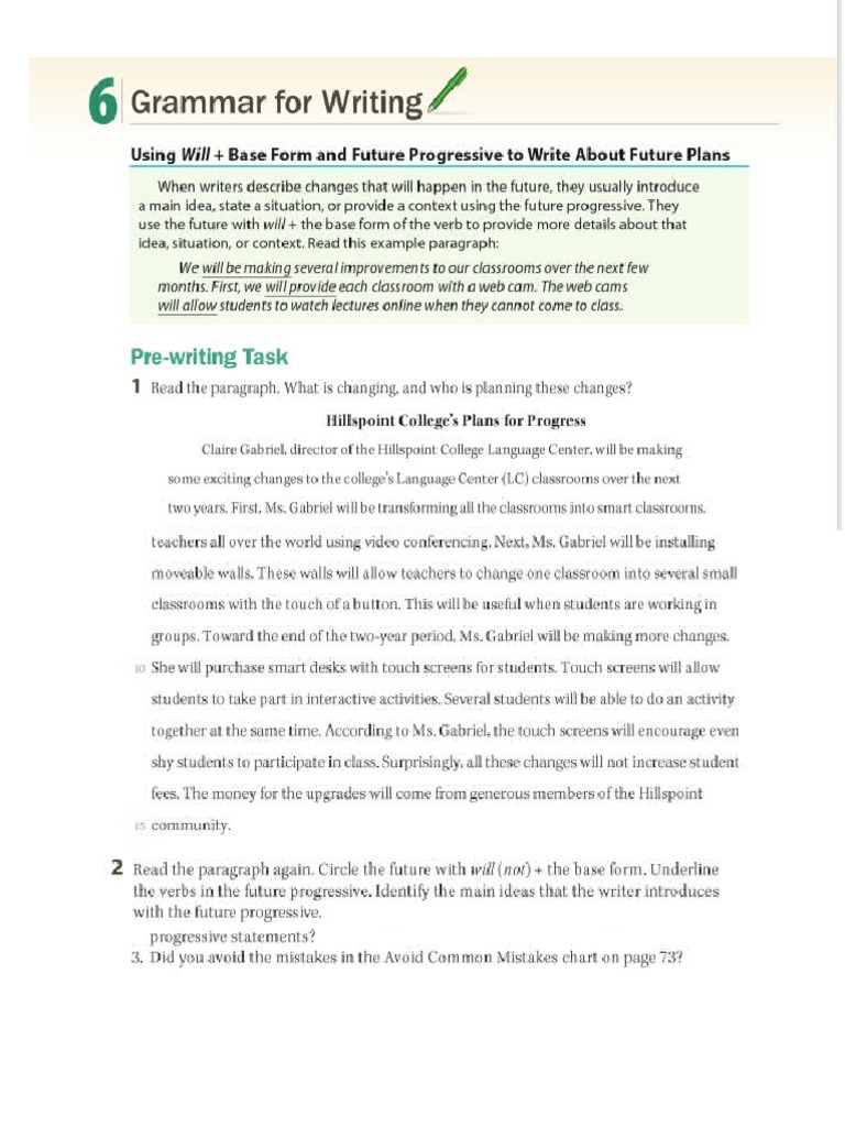 Future Continuous Writing | PDF