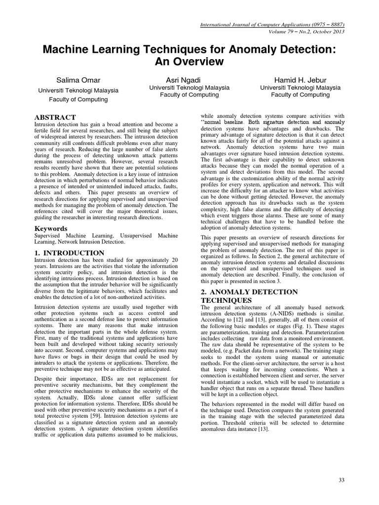 Overview of Anomaly Detection Techniques | PDF | Cluster Analysis ...