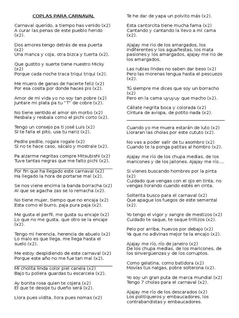Coplas Para Carnaval | Música