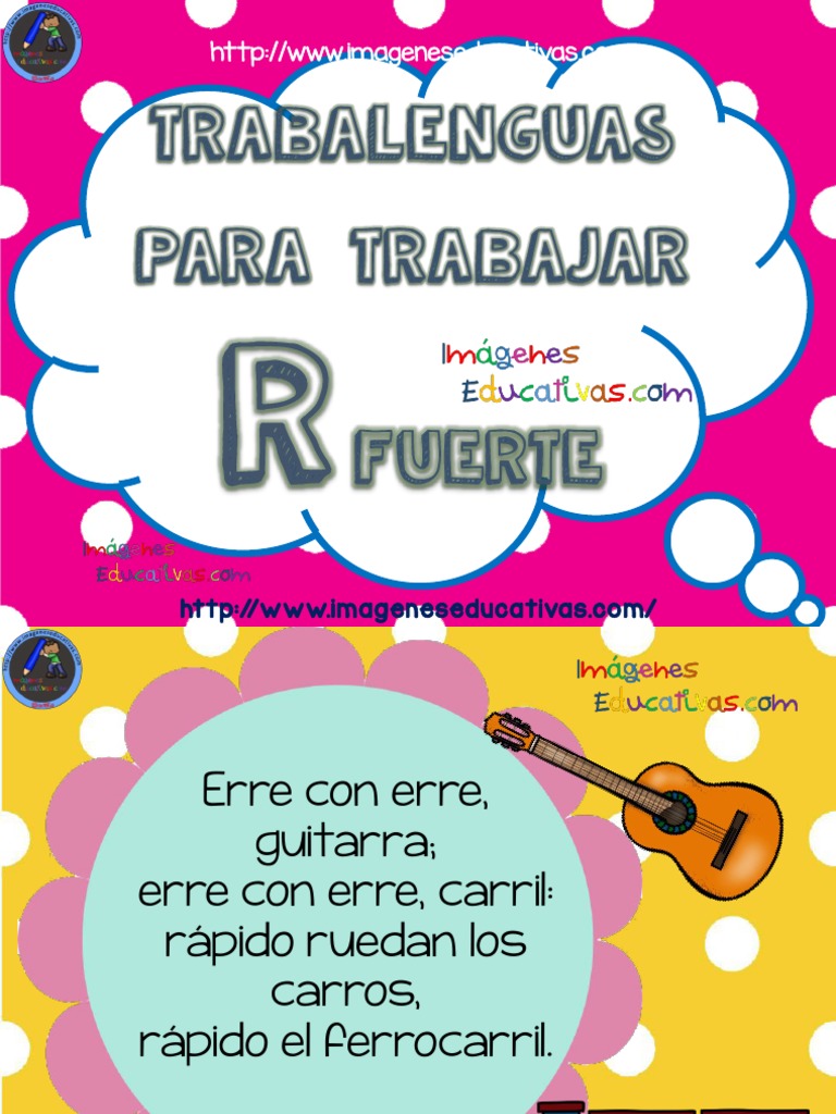 Trabalenguas con R y RR para Niños | PDF