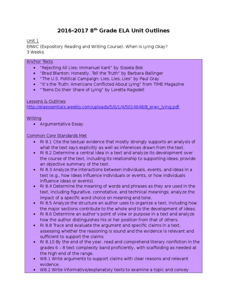 2016-2017 Unit Outlines | PDF | Essays | Citation