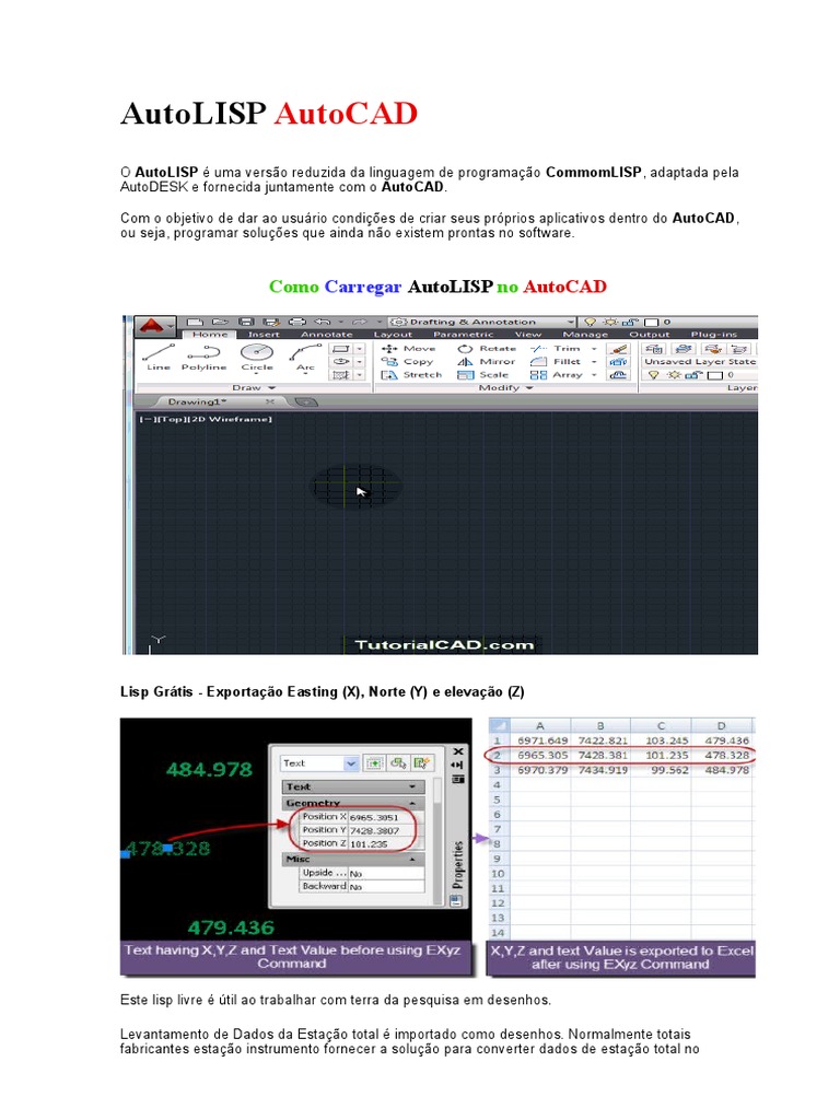 AutoLISP AutoCAD | PDF | Auto Cad | Autodesk