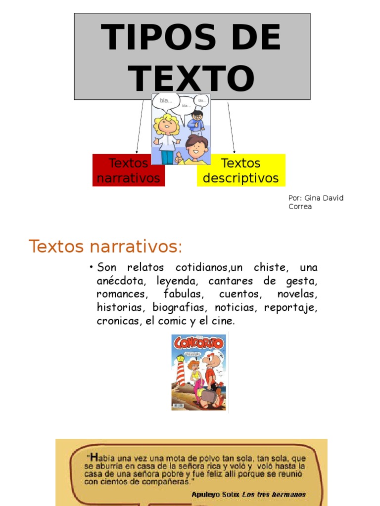 Textos Narrativos y Descriptivos | PDF