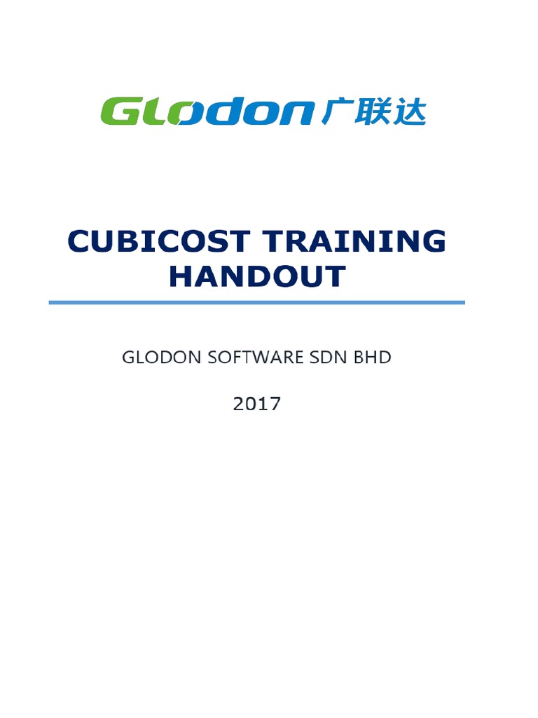Cubicost Training Handout - Glodon Software SDN BHD | PDF | Stairs | Door
