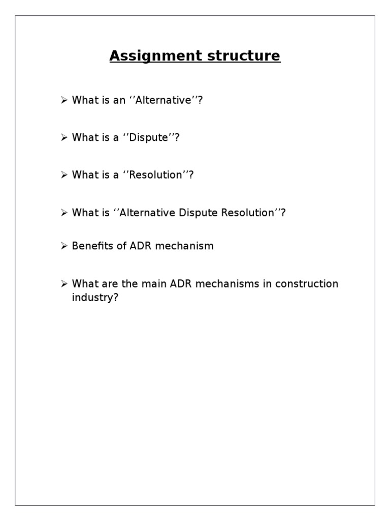 Assignment Structure | PDF