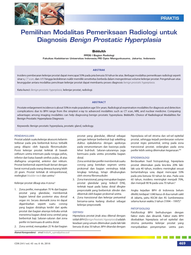 Modalitas Radiologi untuk Diagnosis BPH | PDF