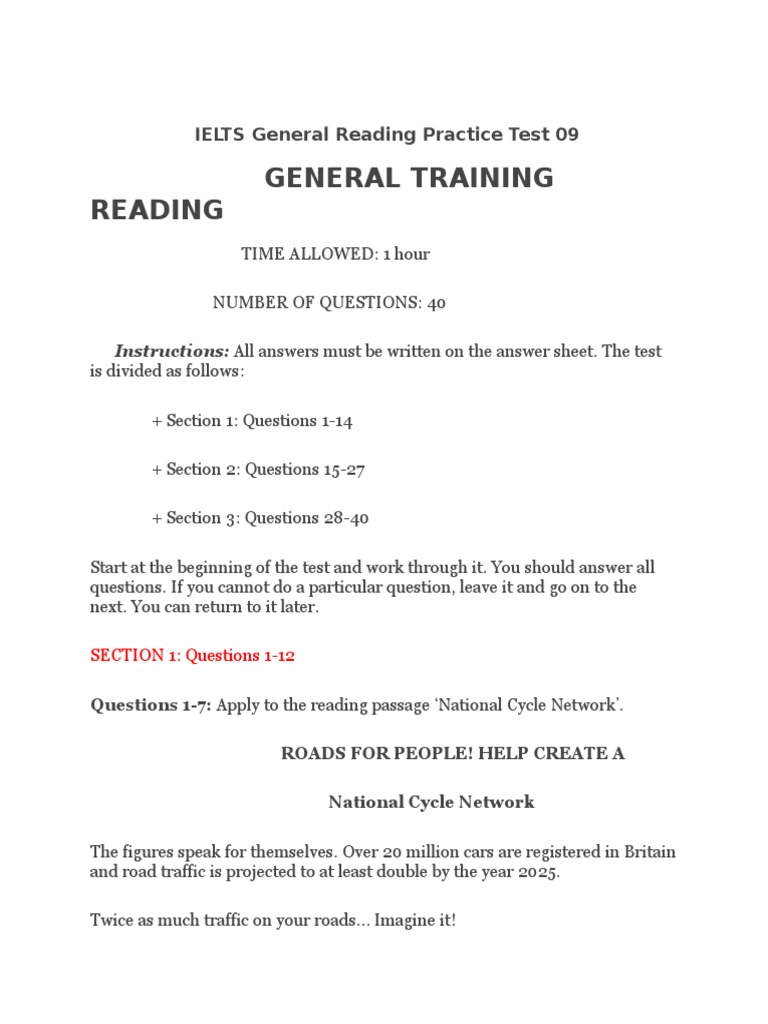 IELTS General Reading Practice Test 09 | PDF | Giant Panda | Fee