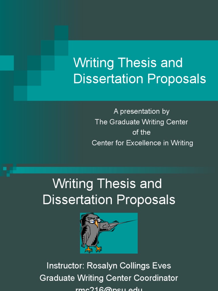 Thesis and Dissertation Proposal Guide | PDF | Sedimentary Rock | Thesis