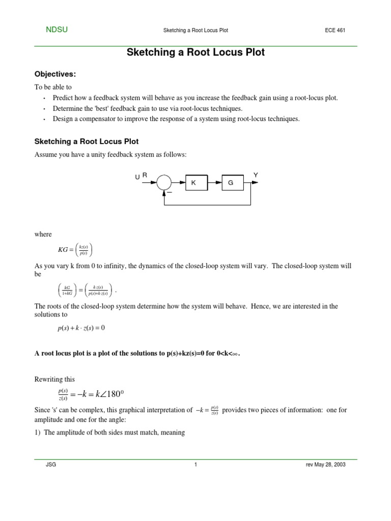 Sketching A Root Locus Plot | PDF | Analysis | Teaching Mathematics