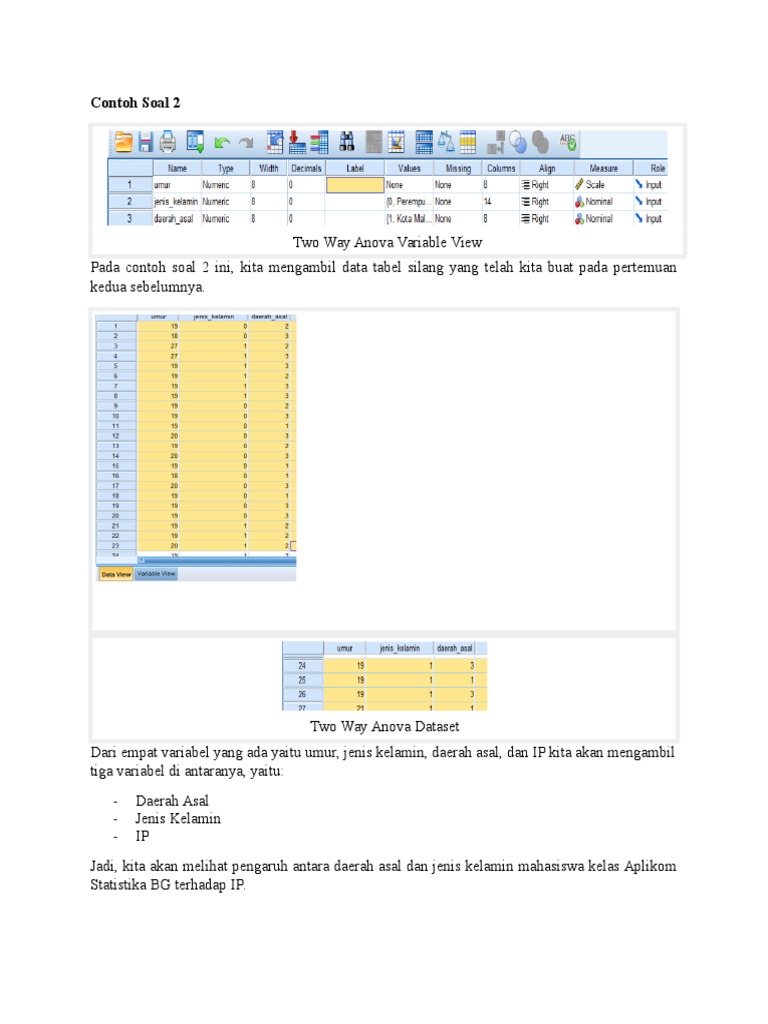 Contoh Soal 2 Two Way Anova | PDF