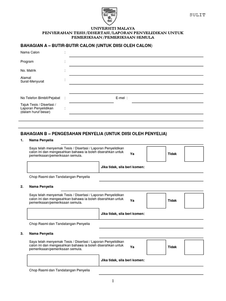 BM - Phd-Borang Penyerahan Untuk Pemeriksaan | PDF