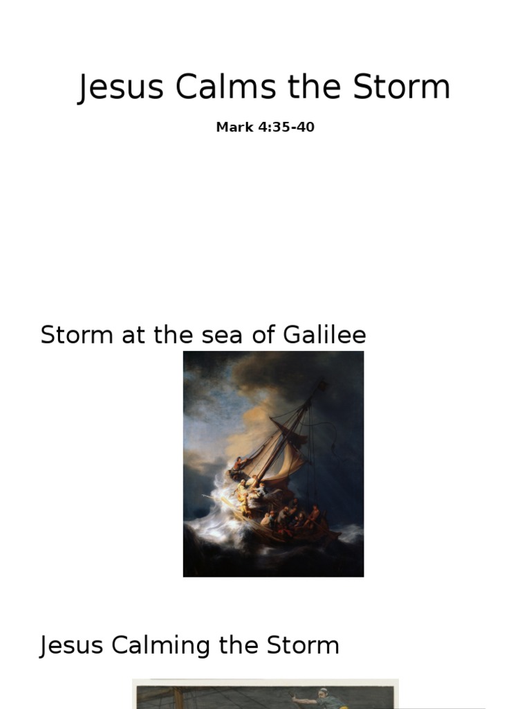 Jesus Calms The Storm | PDF