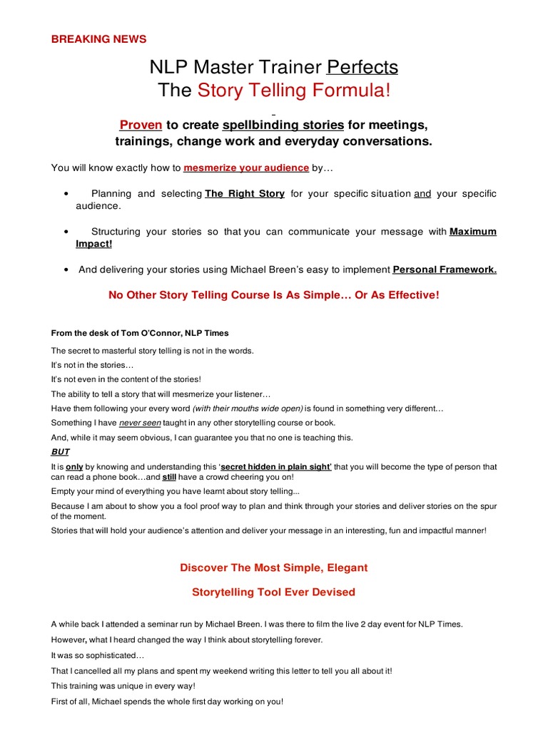 The Storytelling Formula: Discover the Simple, Elegant Tool for ...