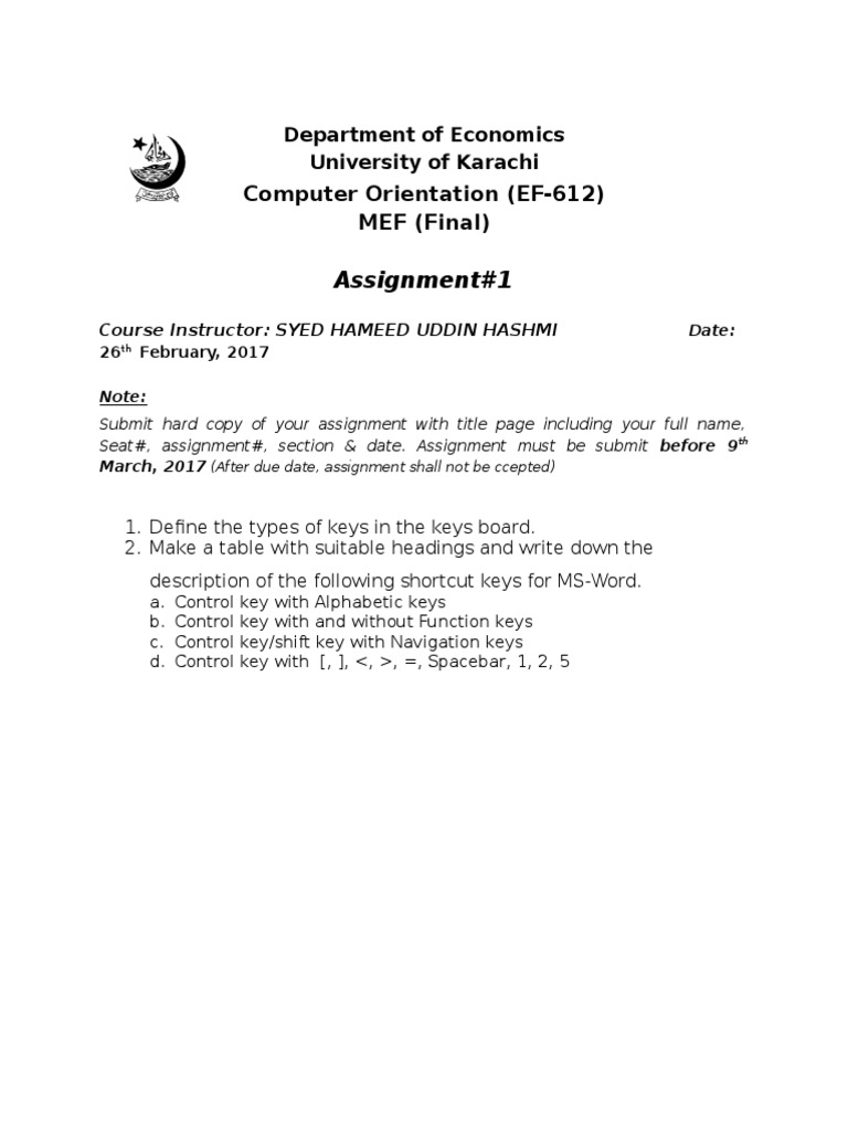 Computer Orientation Assignment | PDF