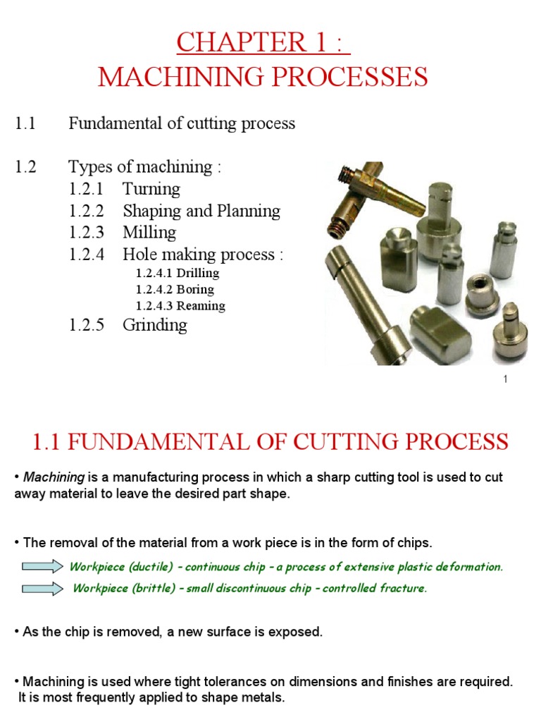Overview of Machining Processes | PDF | Machining | Woodworking