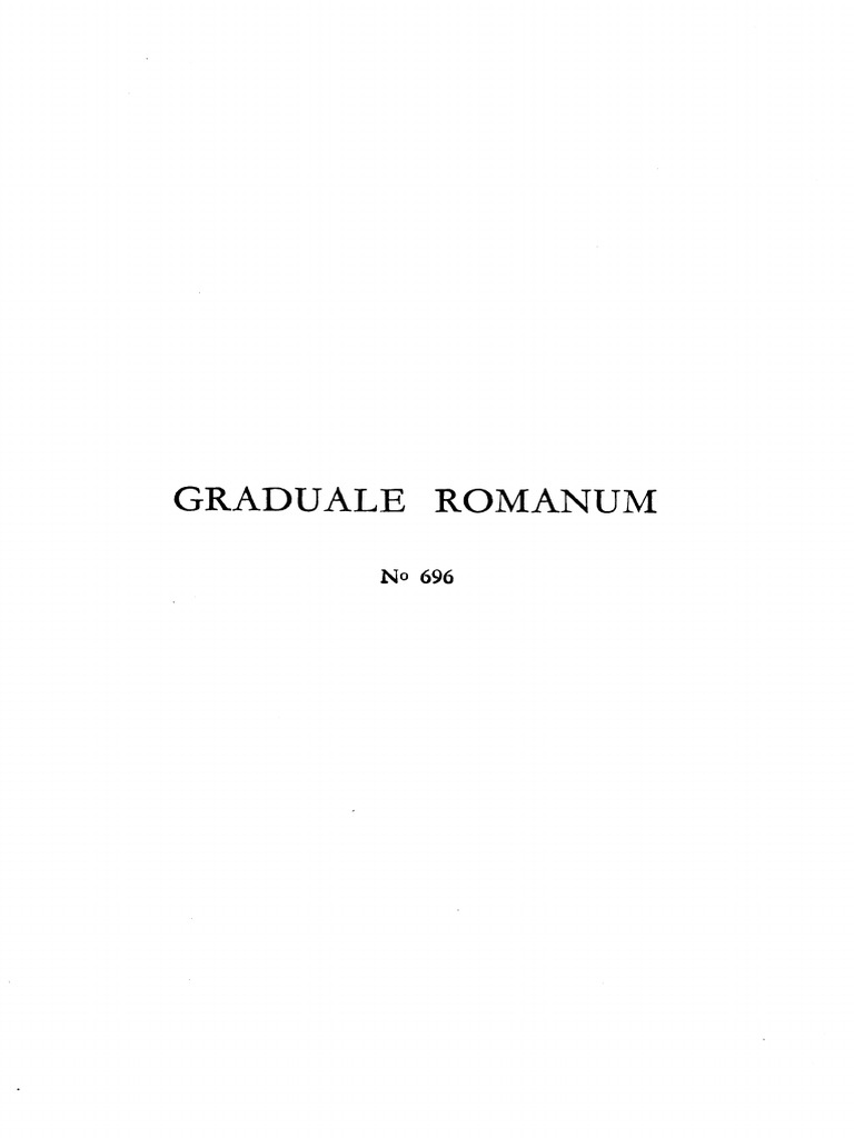 Graduale Romanum 1961 | PDF