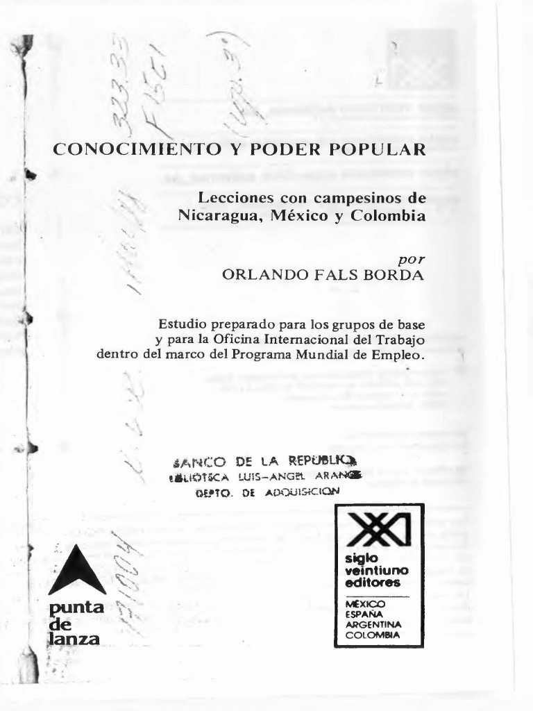 Conocimiento y Poder Popular PDF | PDF