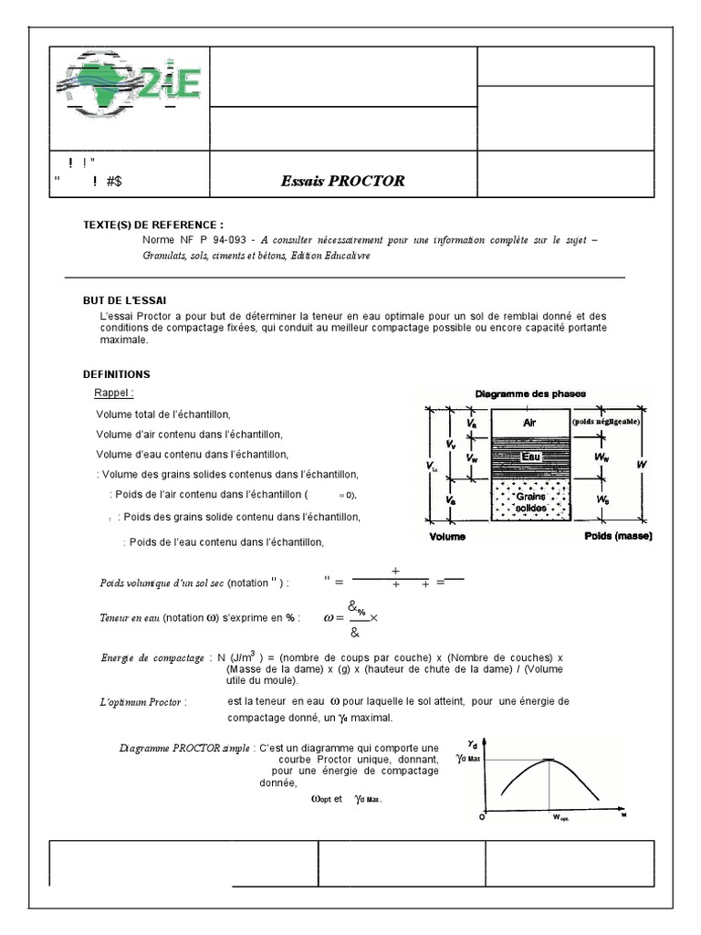 Essai Proctor | PDF | Collecte de données | Géométrie analytique