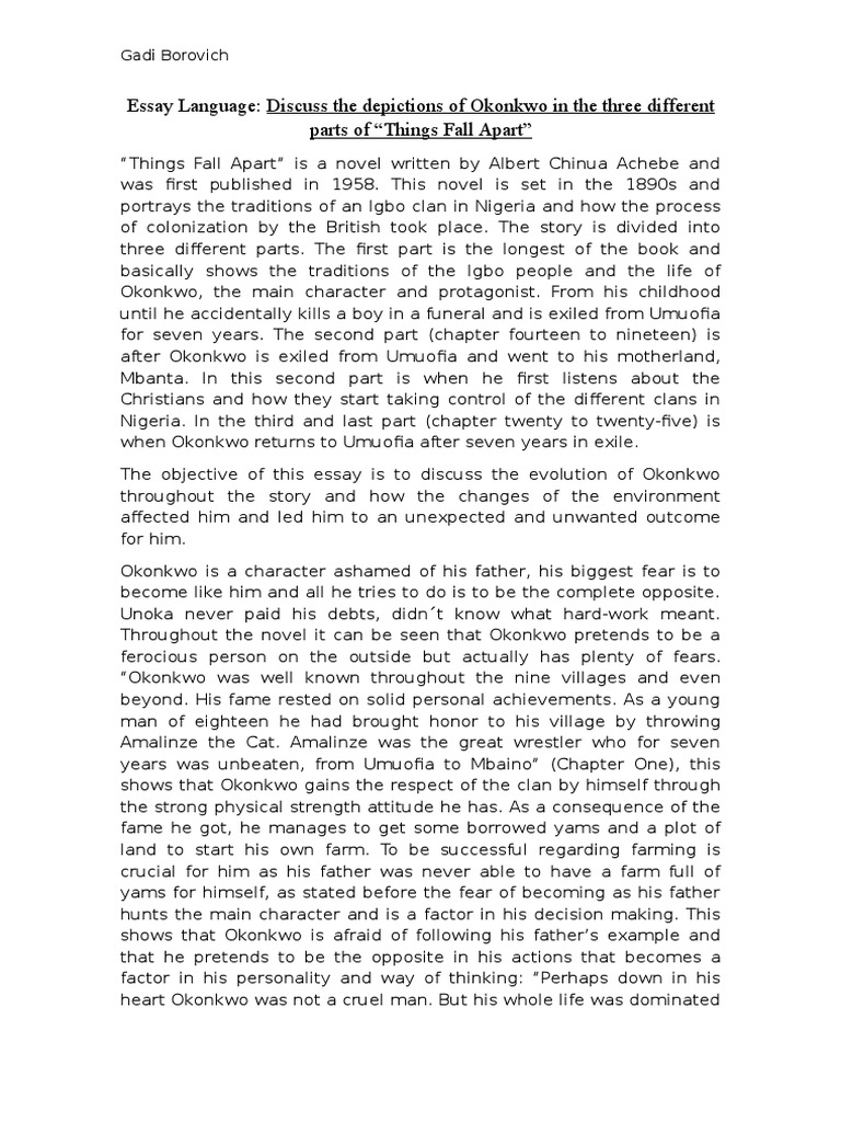 Essay Language Things Fall Apart | PDF
