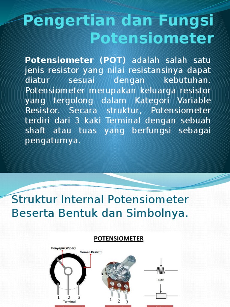 Pengertian Dan Fungsi Potensiometer | PDF