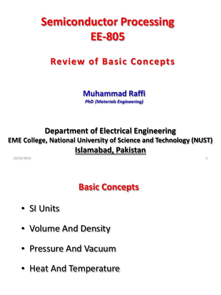 EE 805 Basics Engineering Materials (Oct 20, 21, 2016) | Download Free PDF | Semiconductors ...