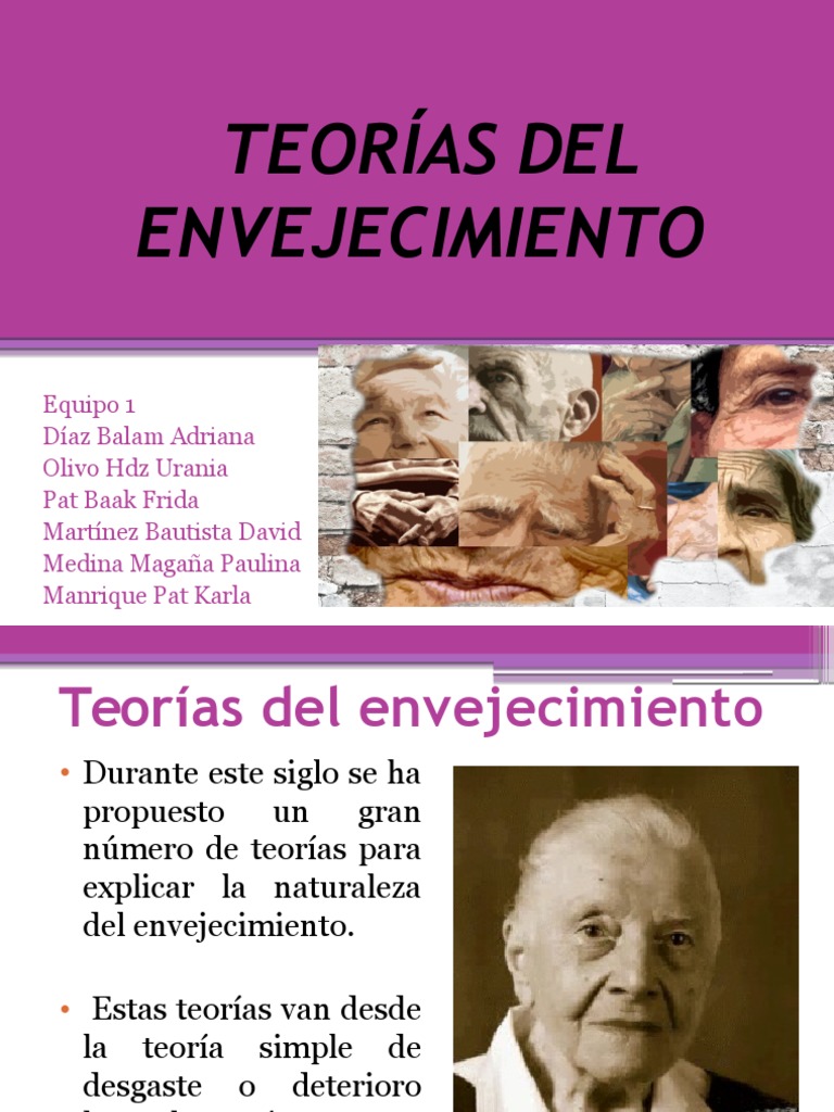 Teorías Del Envejecimiento Y Desgaste Pdf Senectud Envejecimiento