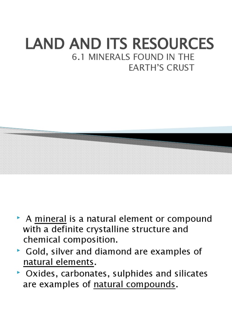 Land and Its Resources | PDF | Minerals | Silicon