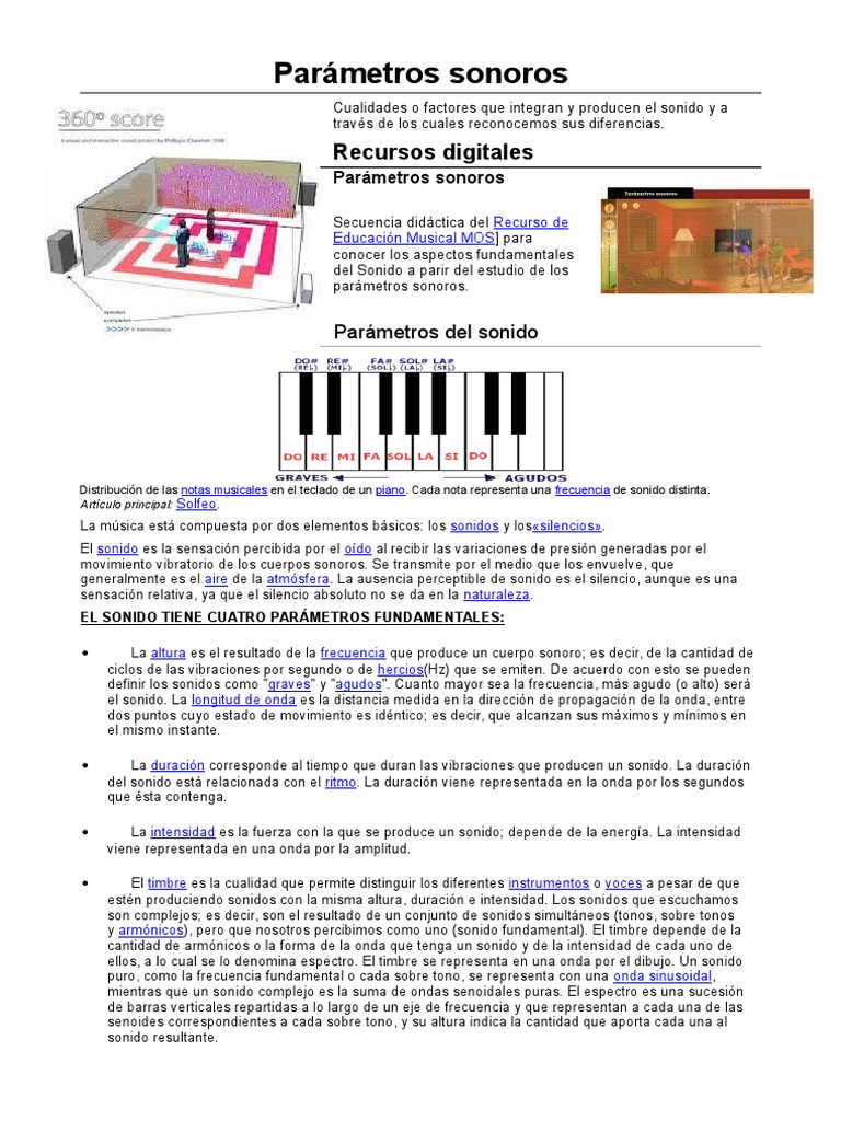 Parametros Sonoros | PDF | Sonido | Olas