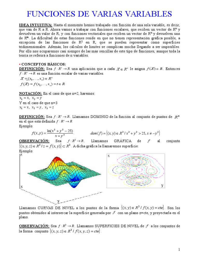 Funciones de Varias Variables | PDF | Vector Euclidiano | Degradado