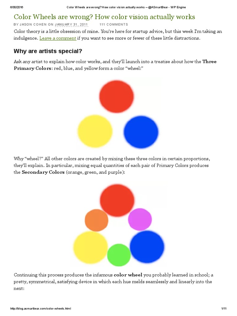 Color Wheels Are Wrong - How Color Vision Actually Works - @ASmartBear ...