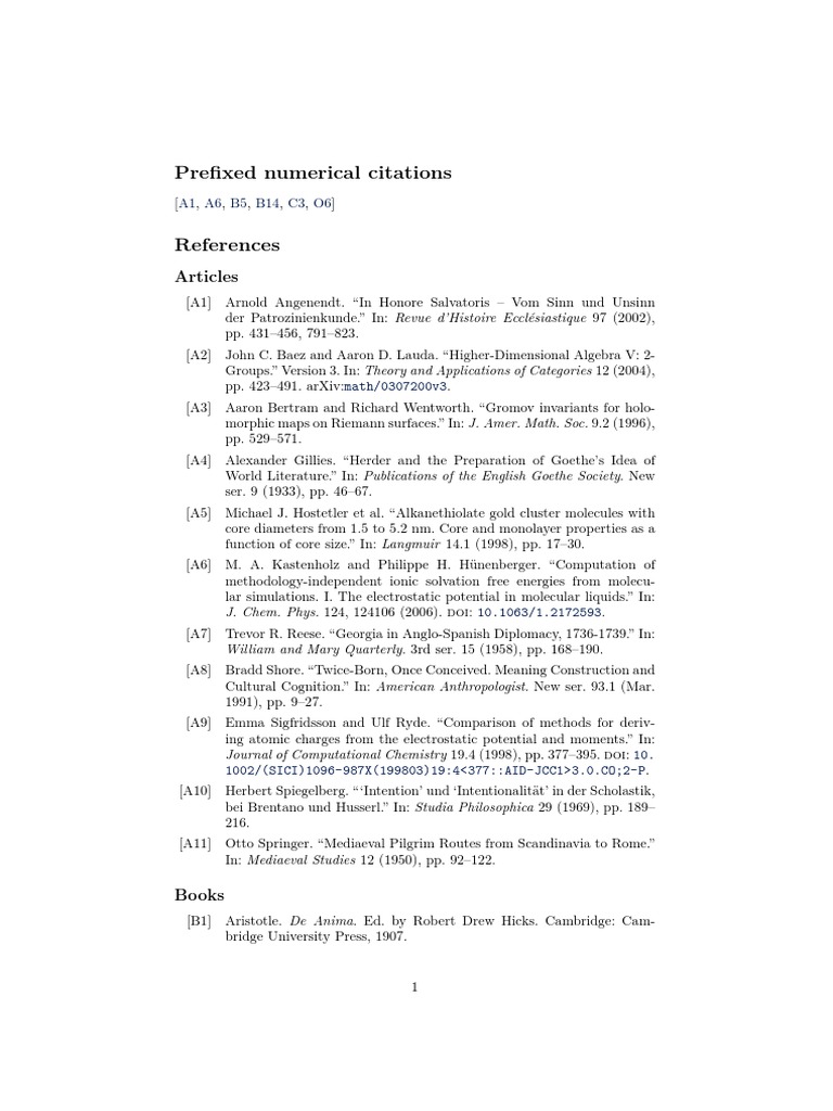 Prefixed numerical citations in references | PDF | Nature
