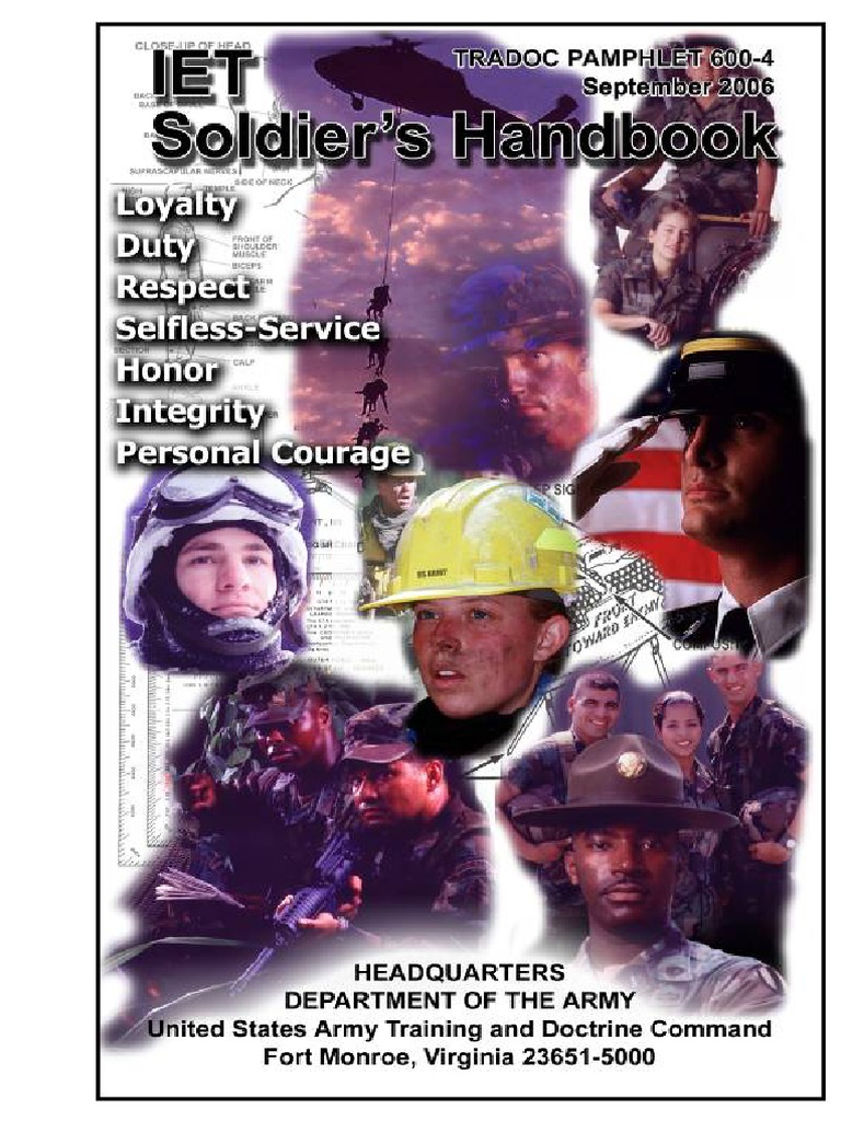 Tp600-4 IET Soldiers Handbook | PDF | Division (Military) | Sergeant