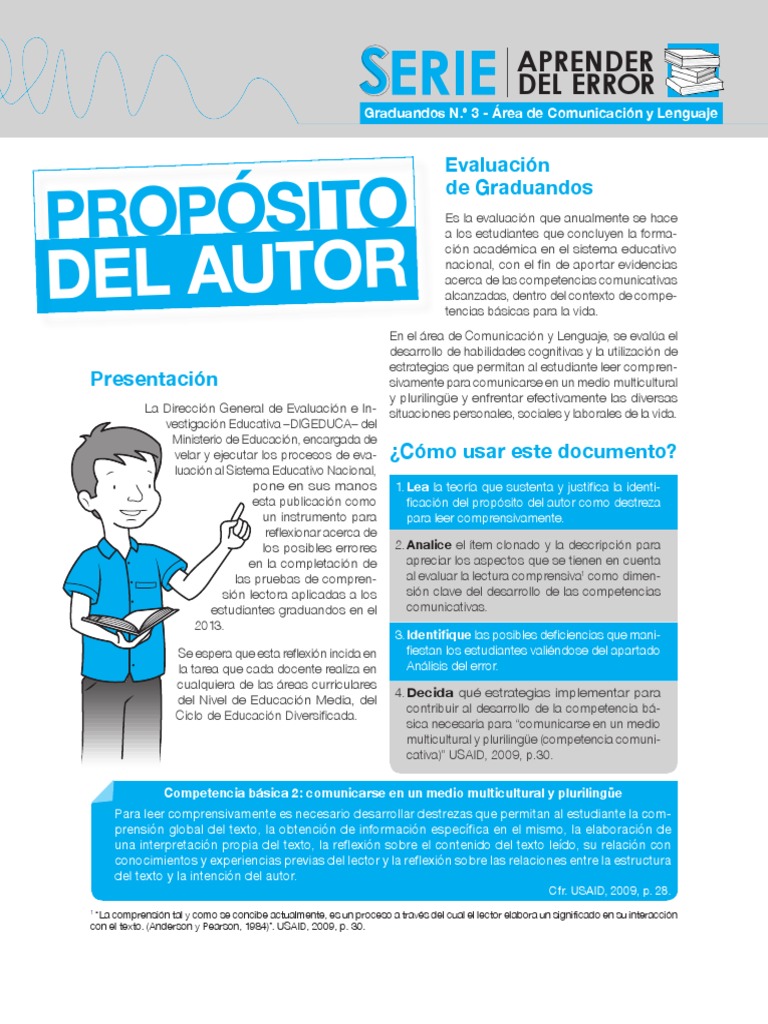 3 Proposito Autor | PDF | Lectura (proceso) | Comunicación