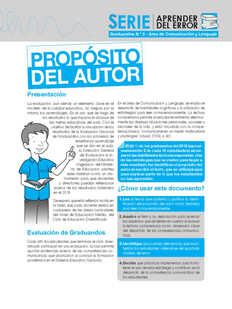 3 Proposito Del Autor | PDF | Lectura (proceso) | Comunicación