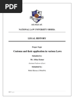 Custom as a Source of Law Explained | PDF | Sources Of Law | Jurisprudence