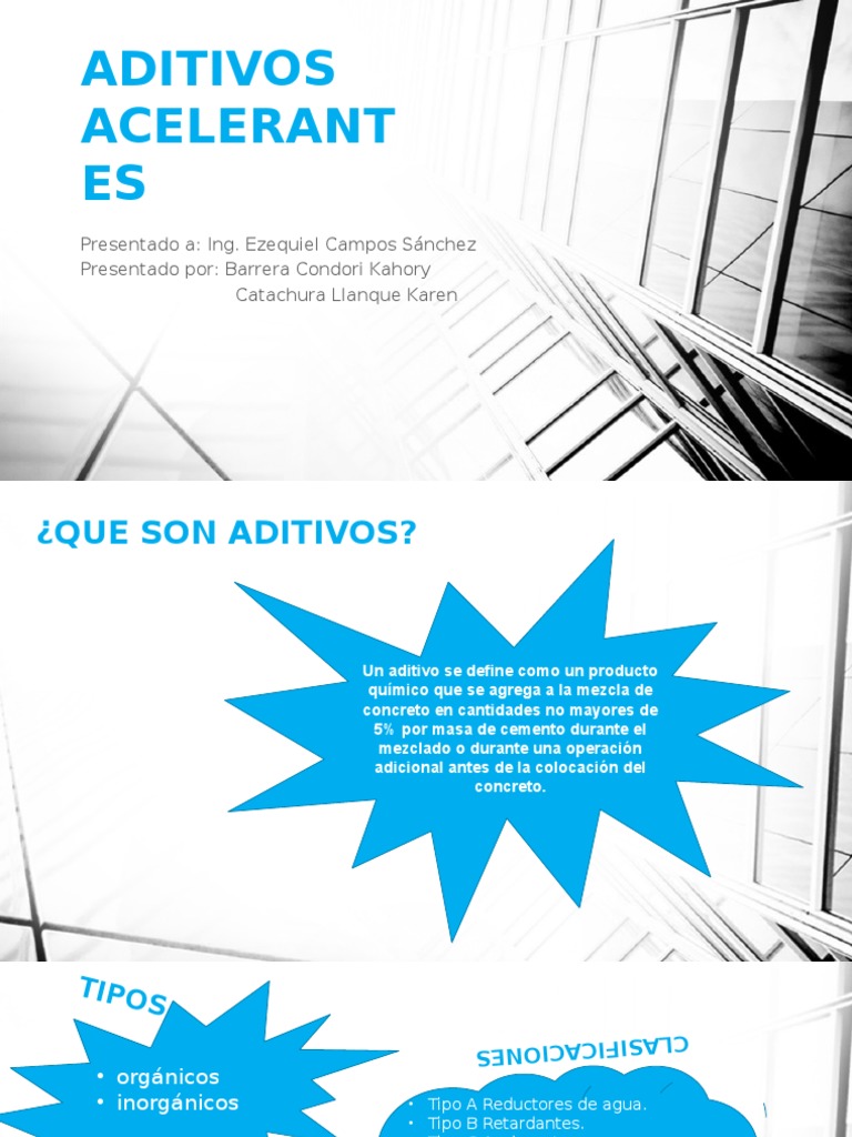 Aditivos Acelerantes | PDF | Hormigón | Cemento