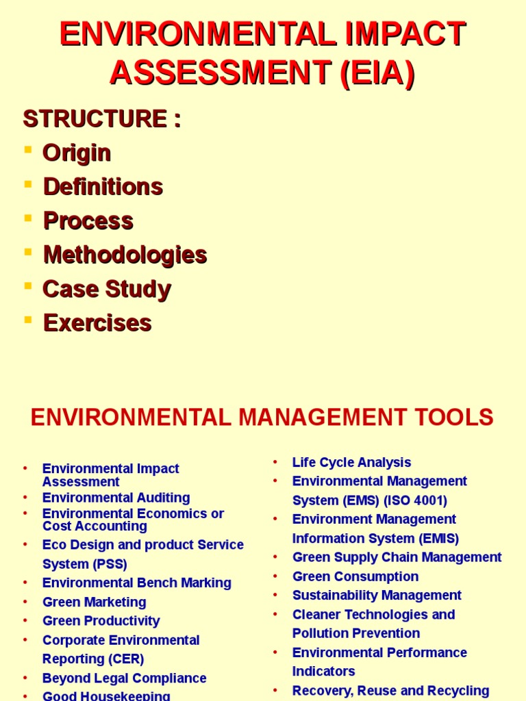 EIA Structure and Case Study Analysis | PDF | Environmental Impact ...